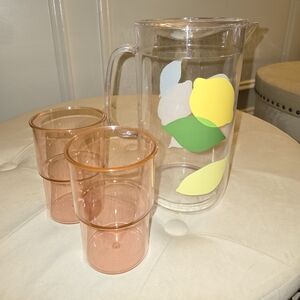 kate spade | Dining | Nwot Kate Spade Lemon Pitcher And Stackable Cups ...